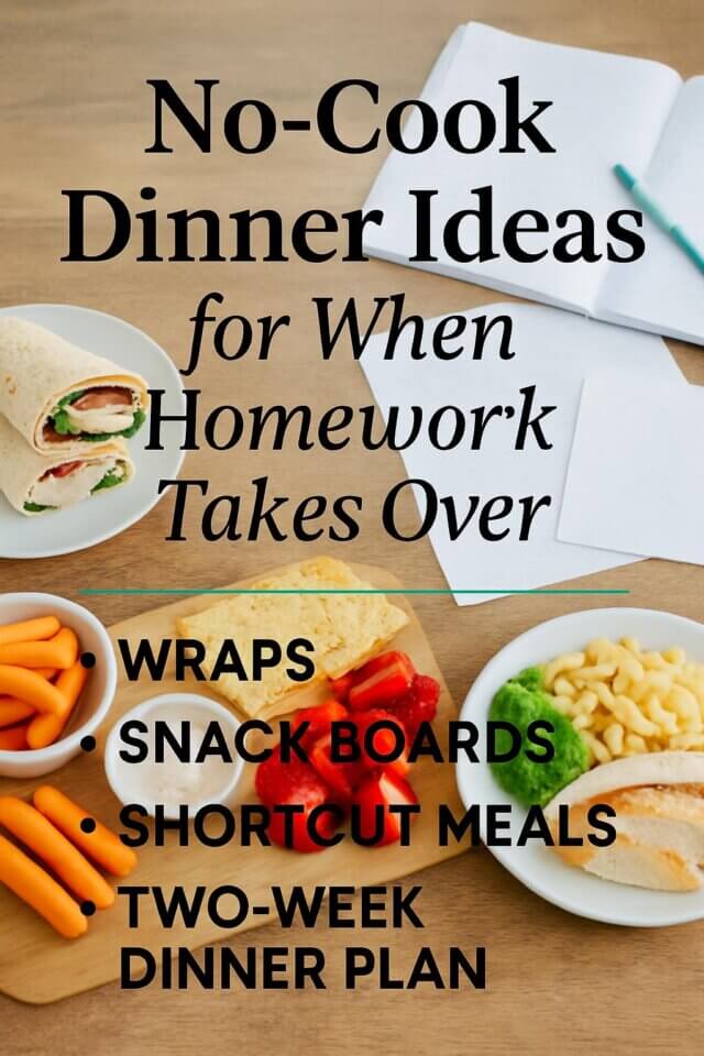 No-Cook Dinner Ideas for When Homework Takes Over - Mom to Mom Nutrition