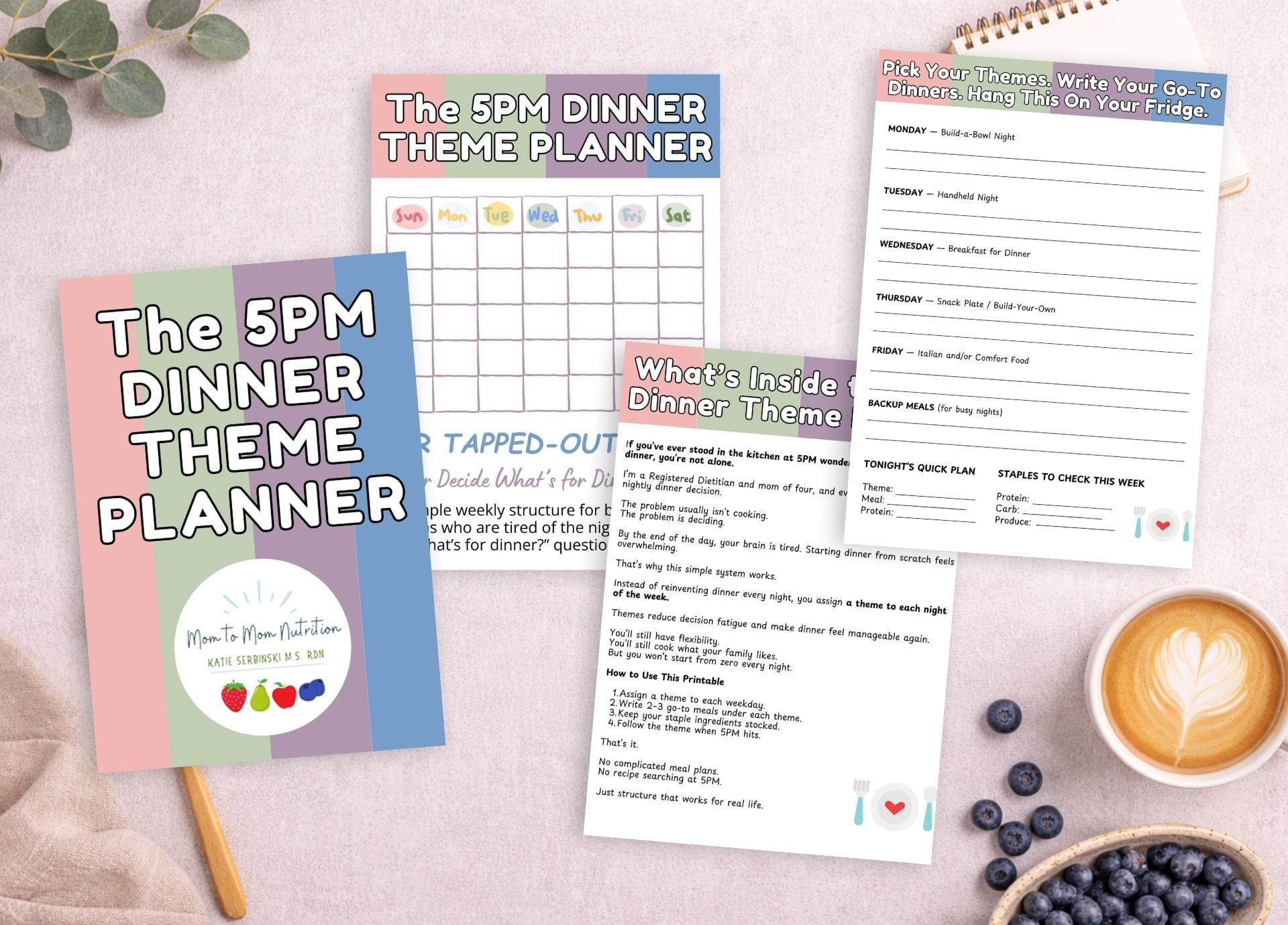 Weekly Dinner Planner for Busy Families (Free Printable Meal Plan ...